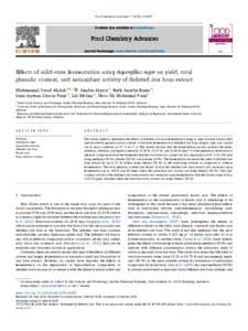 Effects of solid-state fermentation using Aspergillus niger on yield, total phenolic content ...